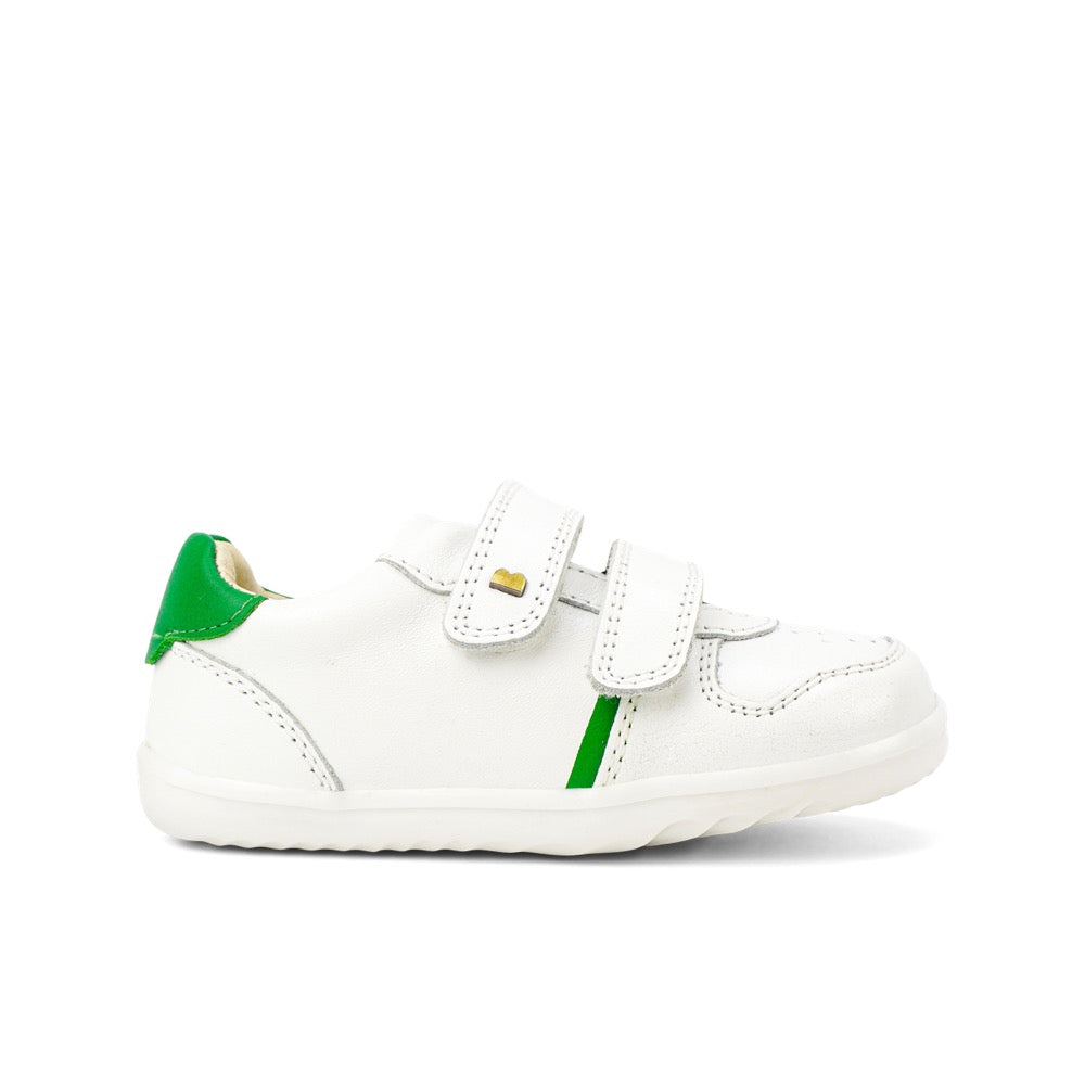 Riley - Step Up - White + Emerald – Bobux UK