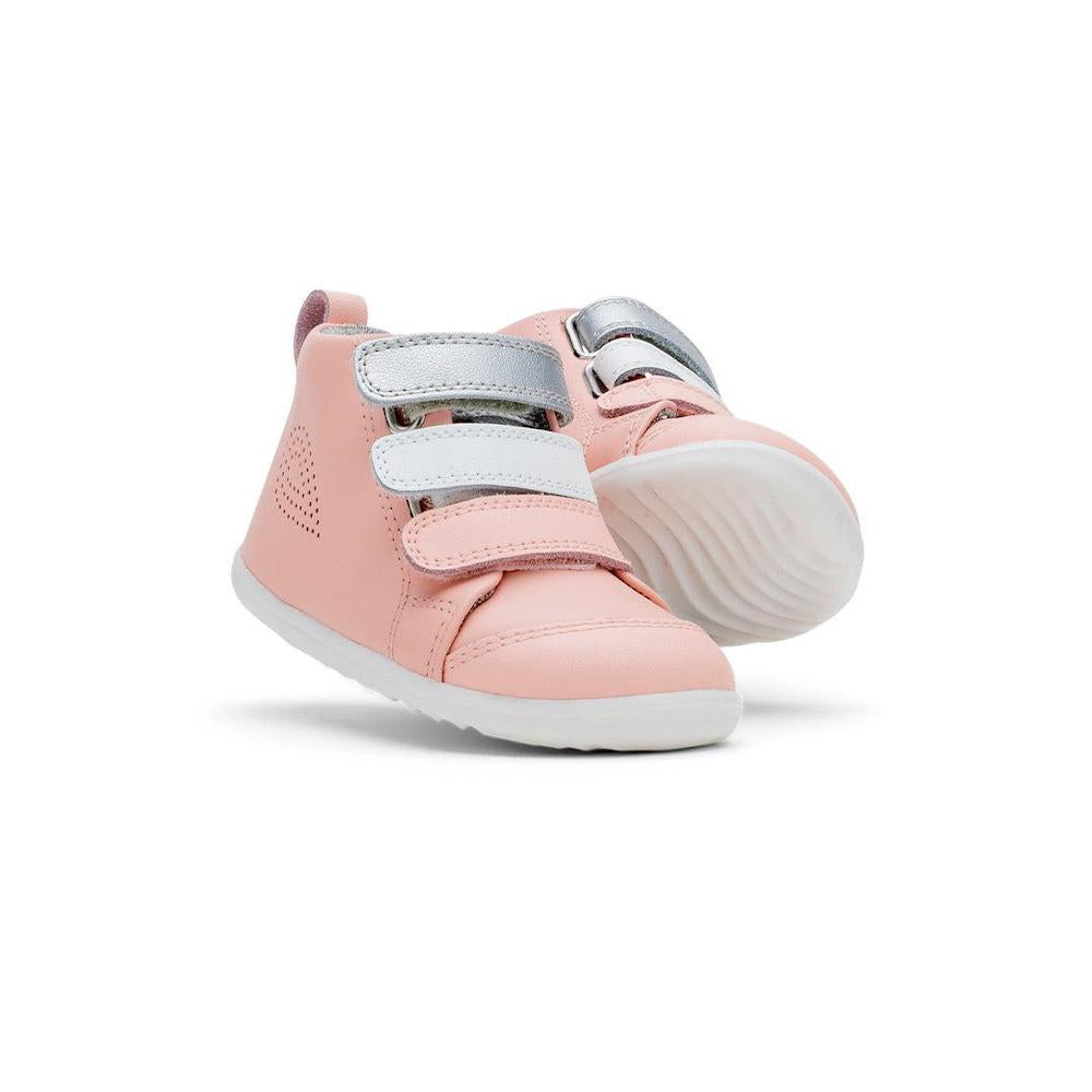 Hi Court Switch - Step Up - Seashell (Silver Metallic + White) – Bobux UK